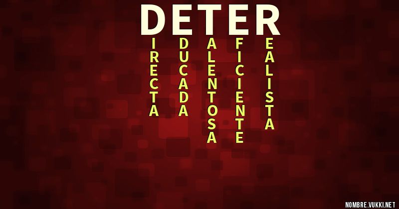 Qué significa deter