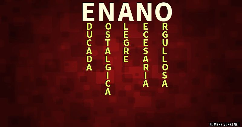 Qué significa enano