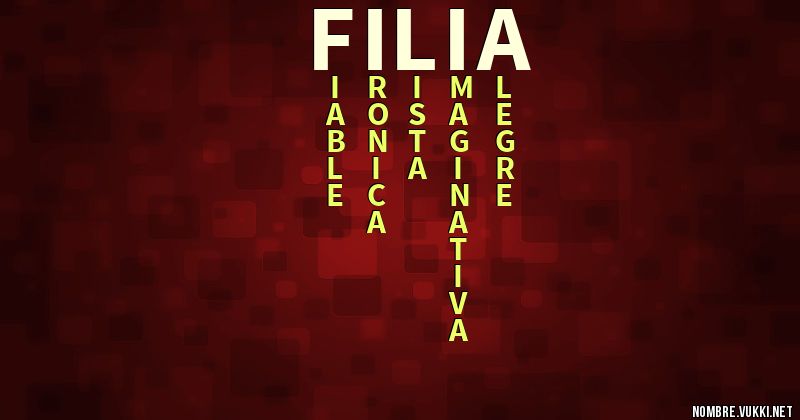 Qué significa filia
