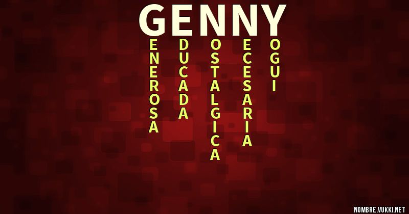 Qué significa genny