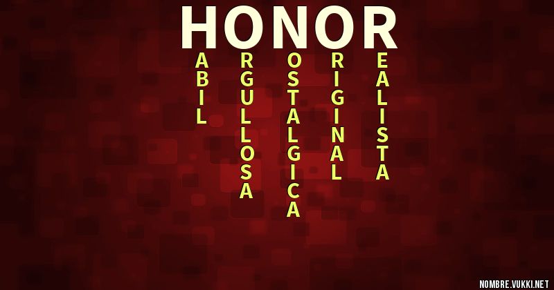 Qué significa honor