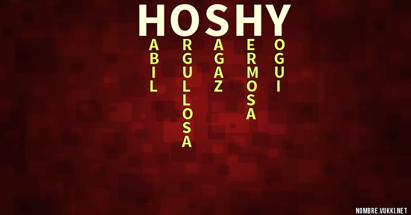 Qué significa hoshy