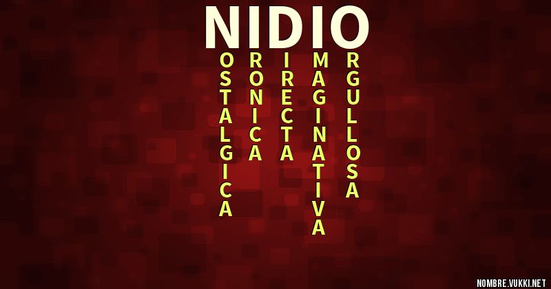 Qué significa nidio
