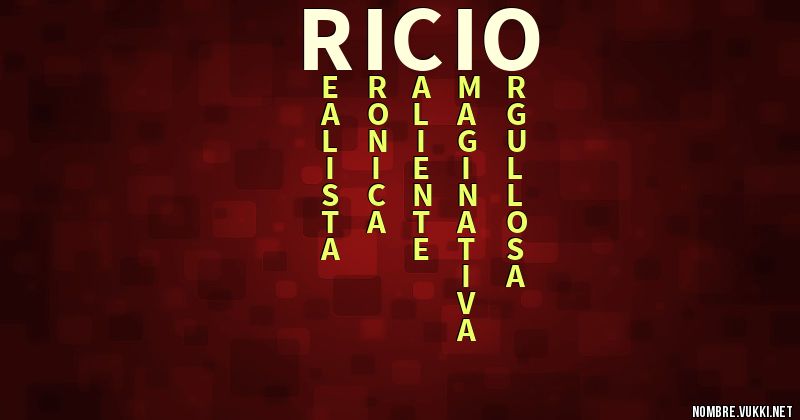 Qué significa ricio