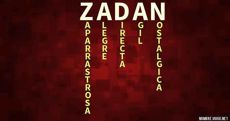 Qué significa zadan