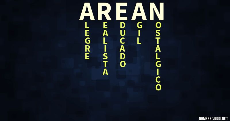 Qué significa arean