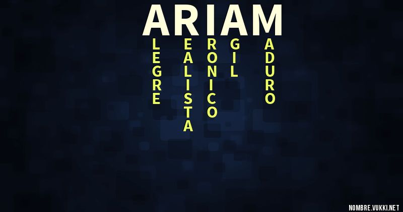 Qué significa ariam