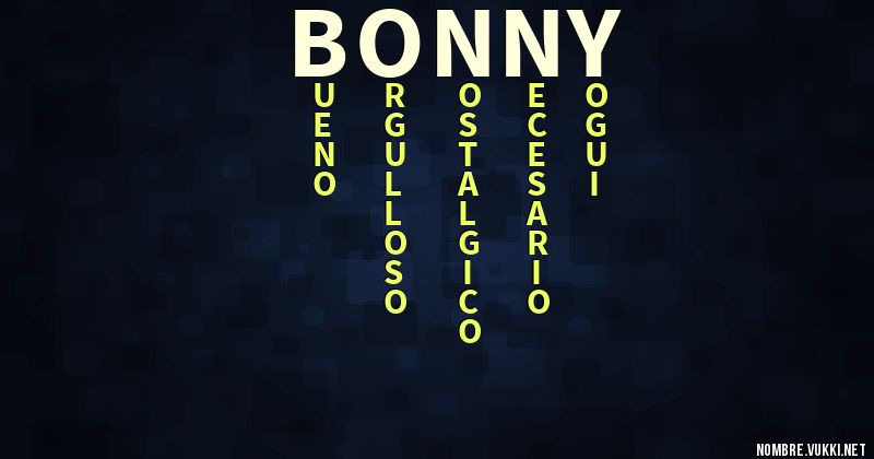 Qué significa bonny