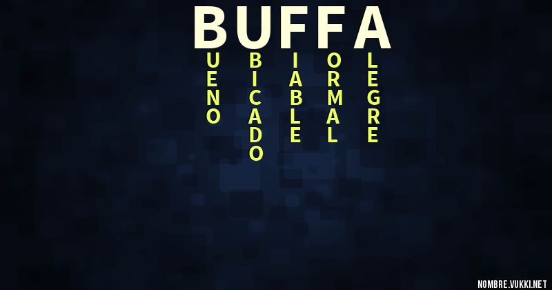Qué significa buffa