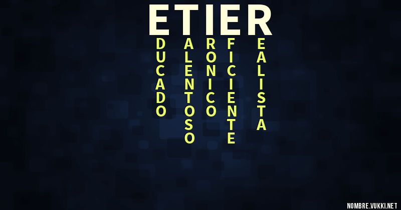 Qué significa etier