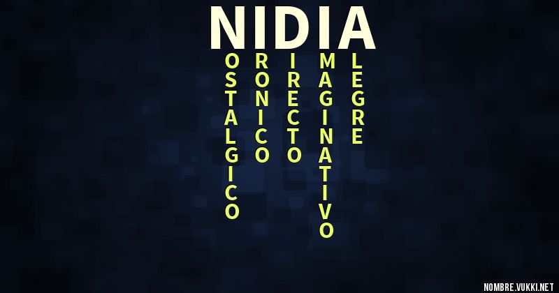 Qué significa nidia