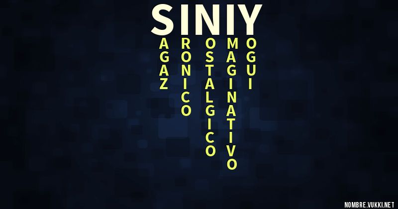 Qué significa siniy