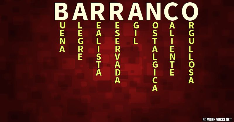 Qué significa barranco