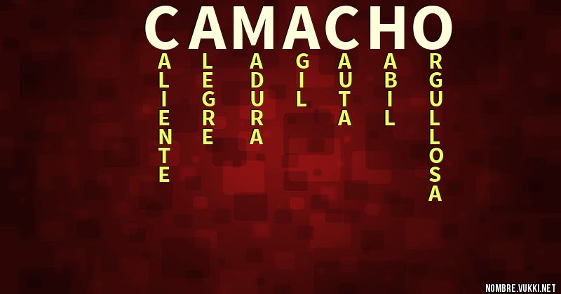 Qué significa camacho