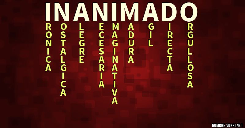 Qué significa inanimado