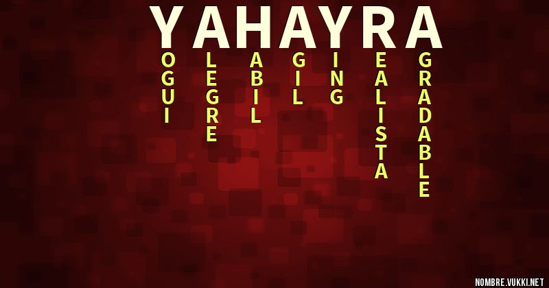 Qué significa yahayra