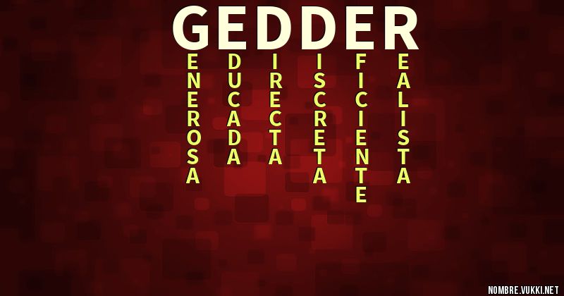 Qué significa gedder
