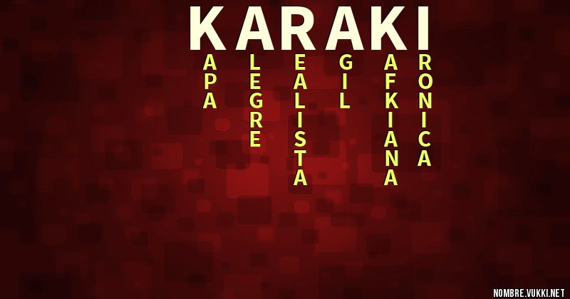 Qué significa karaki