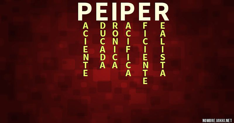 Qué significa peiper