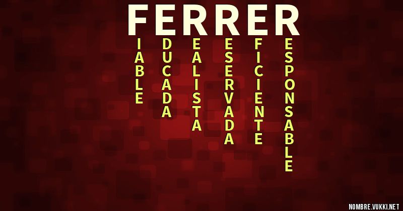 Qué significa ferrer