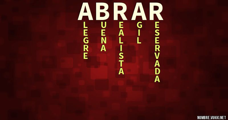 Qué significa abrar