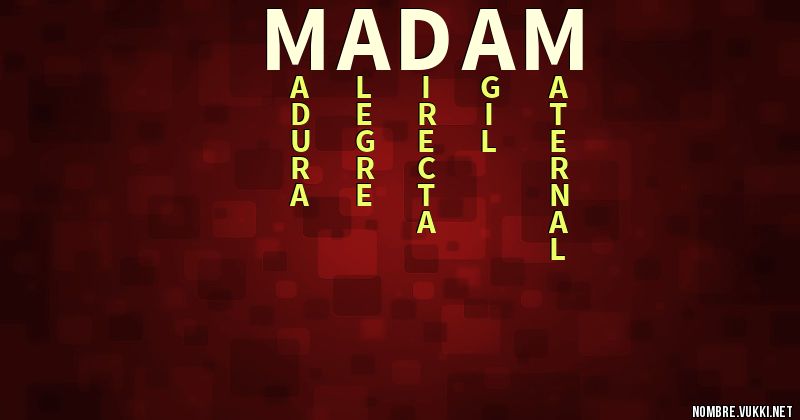 Qué significa madam