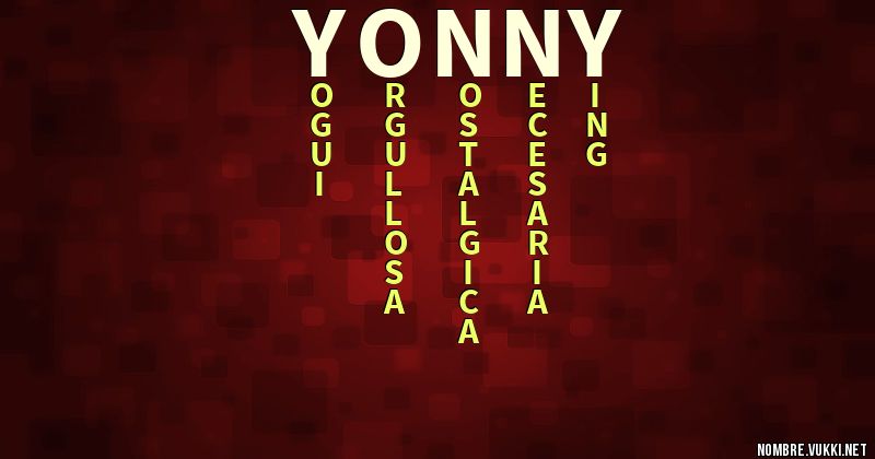 Qué significa yonny