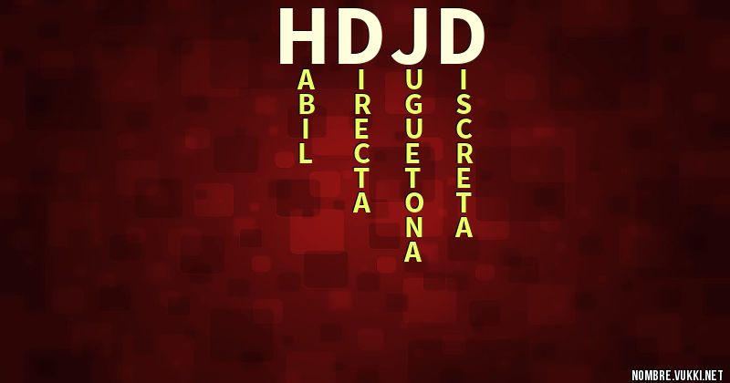 Qué significa hdjd