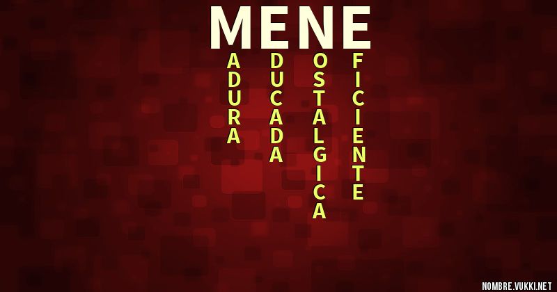 Qué significa mene