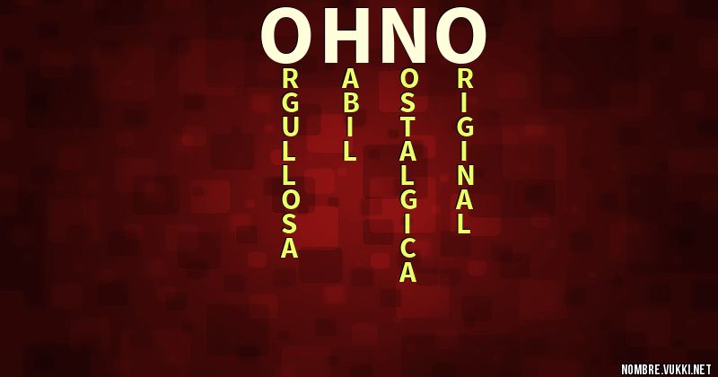 Qué significa ohno