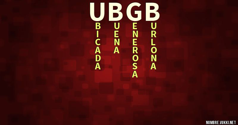 Qué significa ubgb