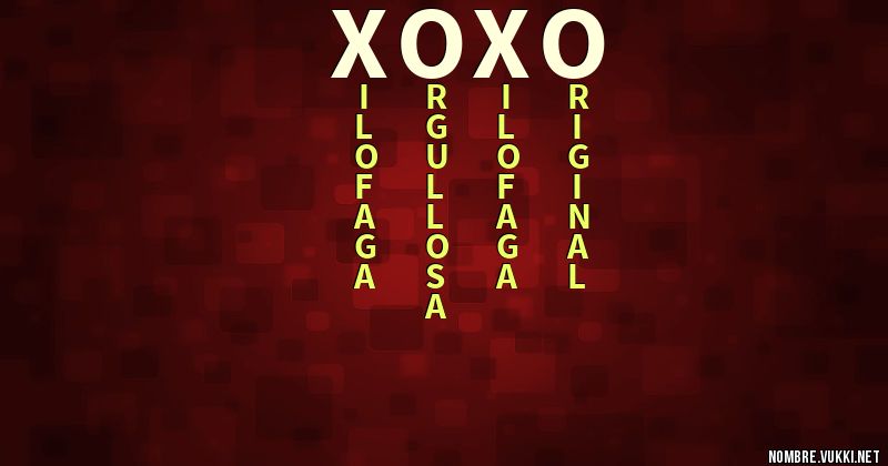 Qué significa xoxo
