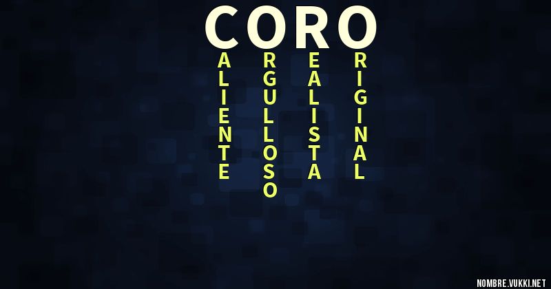 Qué significa coro