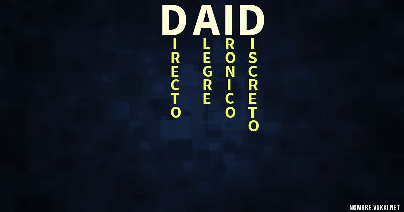 Qué significa daid