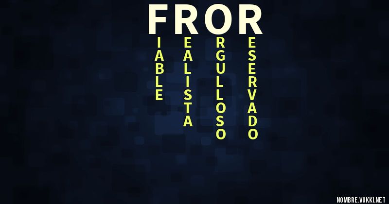 Qué significa fror