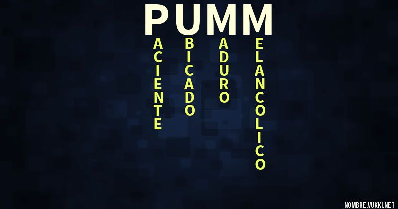 Qué significa pumm