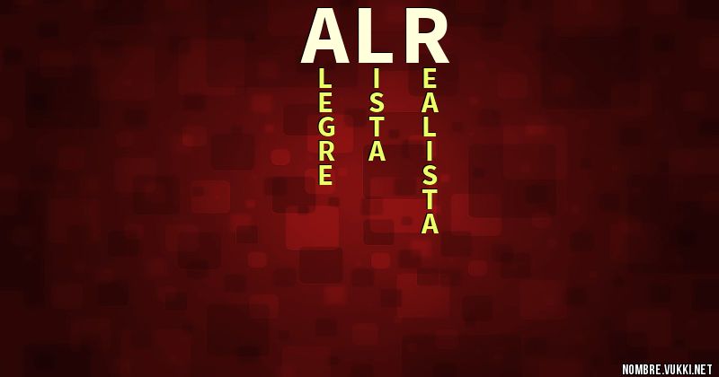 Qué significa alr