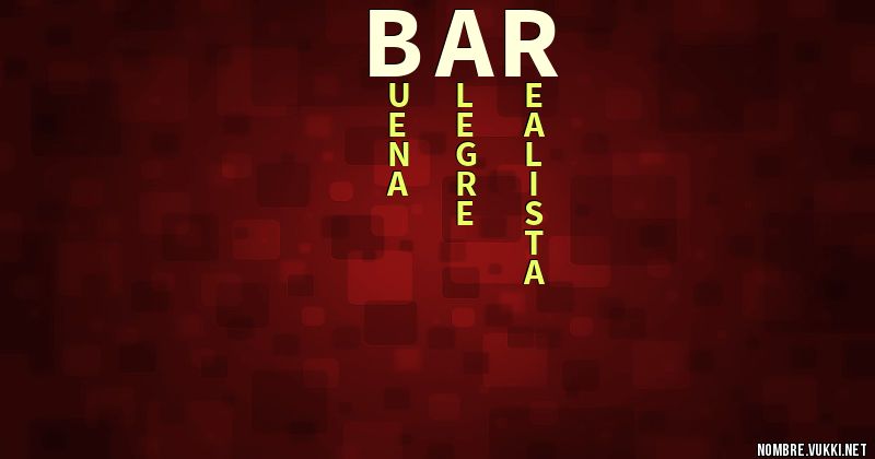Qué significa bar