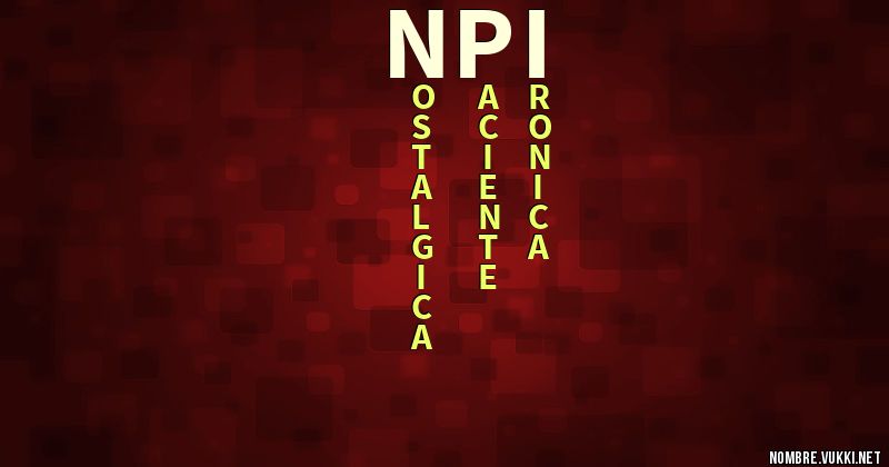 Qué significa npi