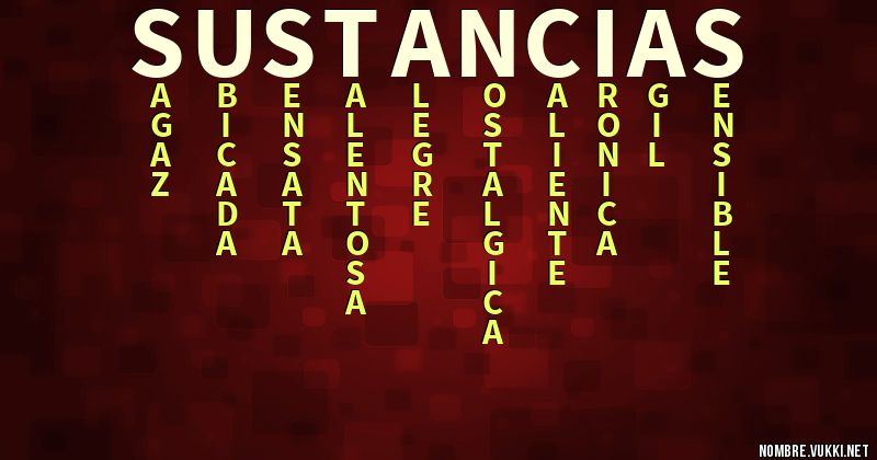 Qué significa sustancias