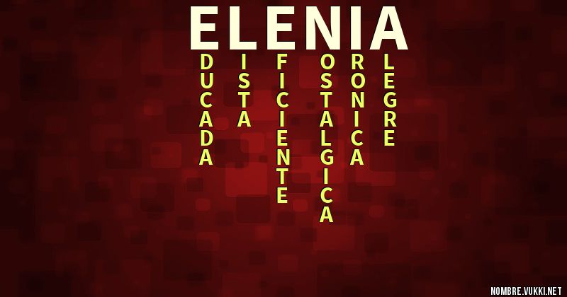 Qué significa elenia