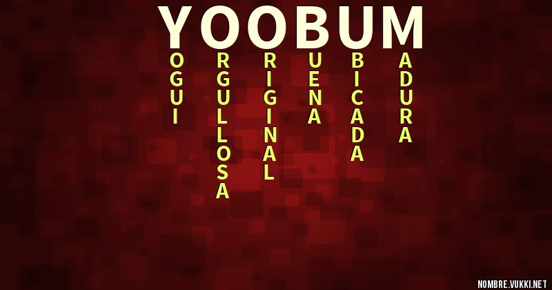 Qué significa yoobum