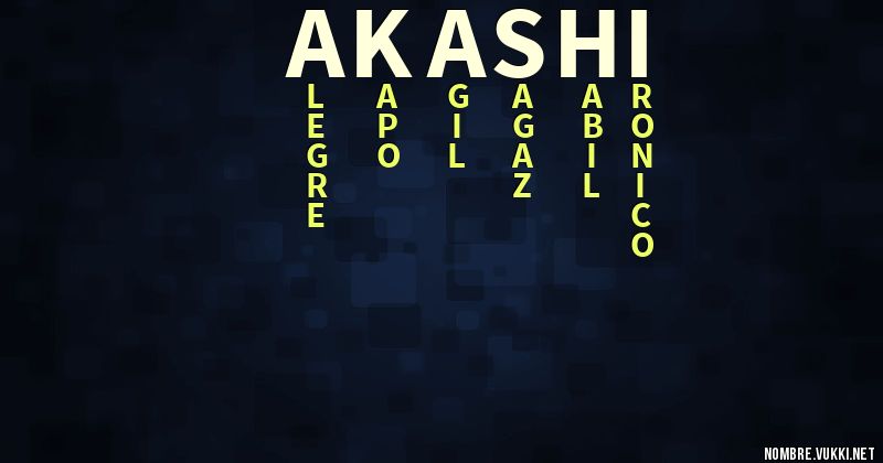 Qué significa akashi
