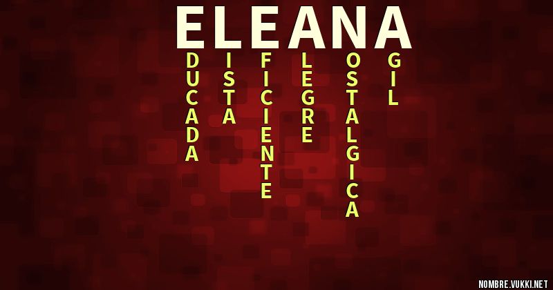 Qué significa eleana