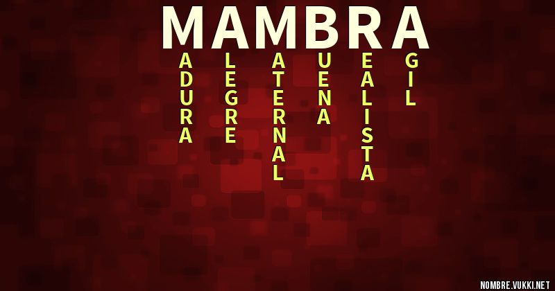 Qué significa mambra