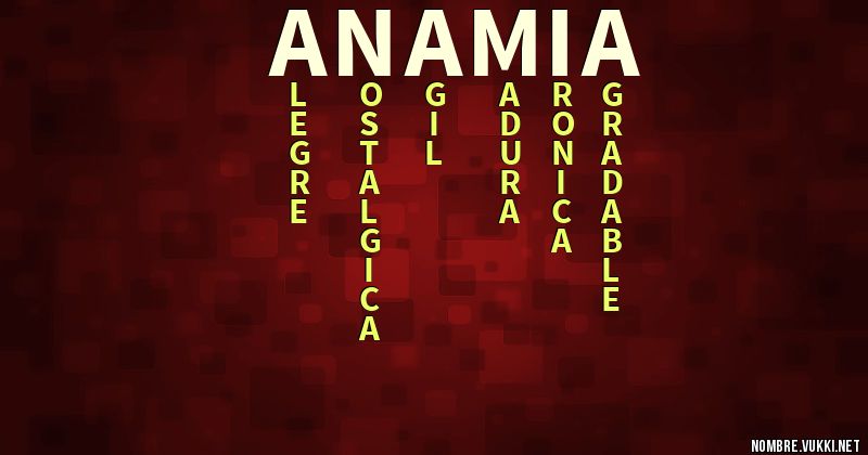 Qué significa anamia