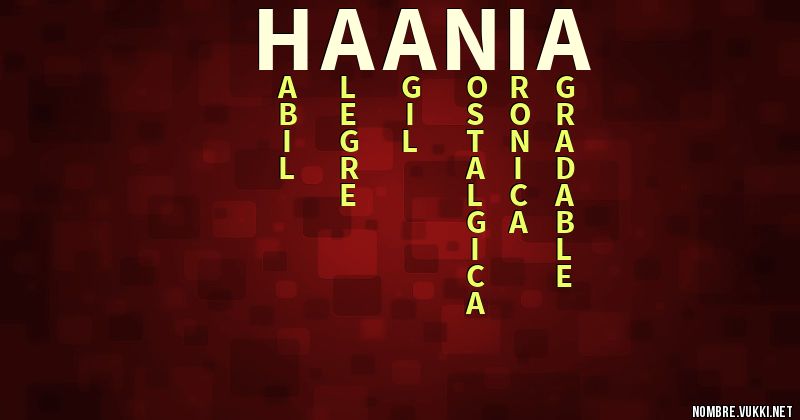 Qué significa haania