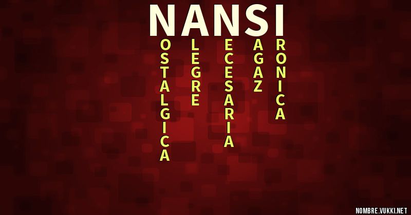 Qué significa nansi