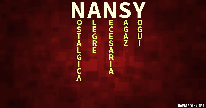Qué significa nansy