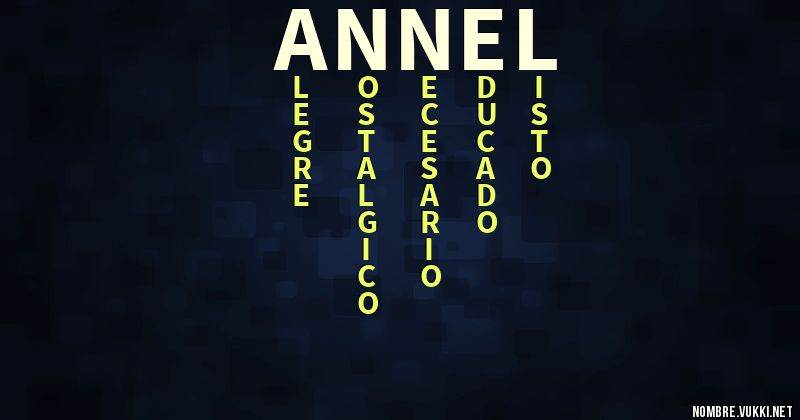 Qué significa annel